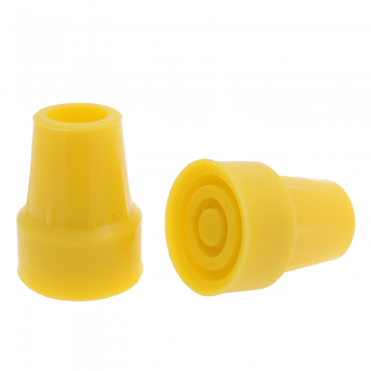 22mm (7/8") Yellow Rubber Ferrules For Walking Sticks & Crutches